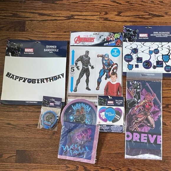 Marvel | Party Supplies | Black Panther Birthday Decorations Wakanda ...